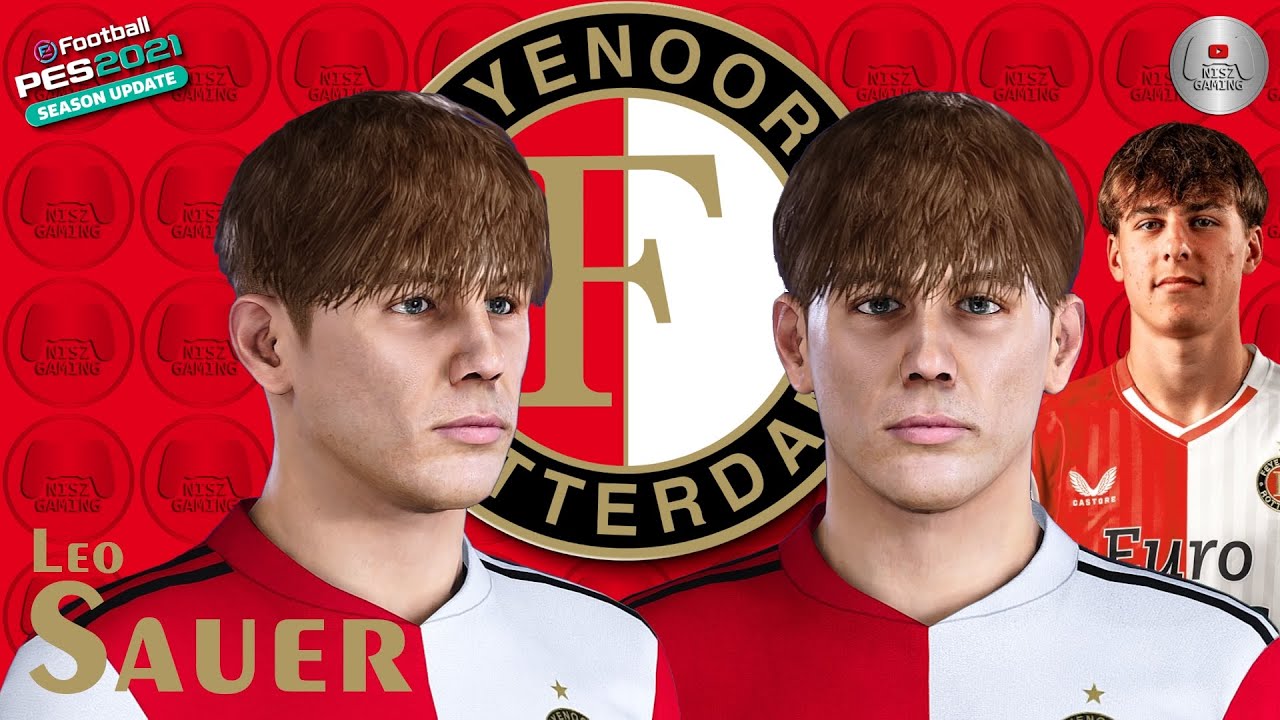 Leo Sauer Face PES 2021 Feyenoord NISZ Gaming | PES 2020 | Create Face ...