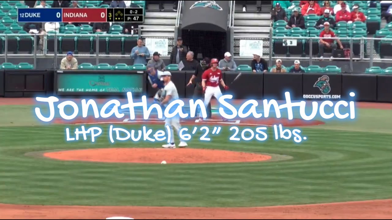 JONATHAN SANTUCCI - LHP (Duke) 2024 MLB Draft Prospect Video Profile ...