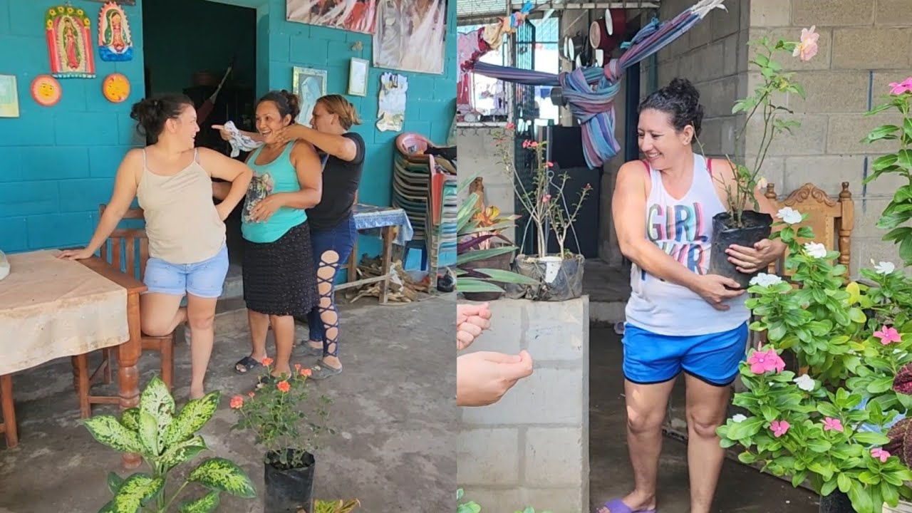 NIÑA ISA Y ERIKA SON LAS MÁS FELICES RECIBIENDO SUS PLANTAS UN REGALO ...