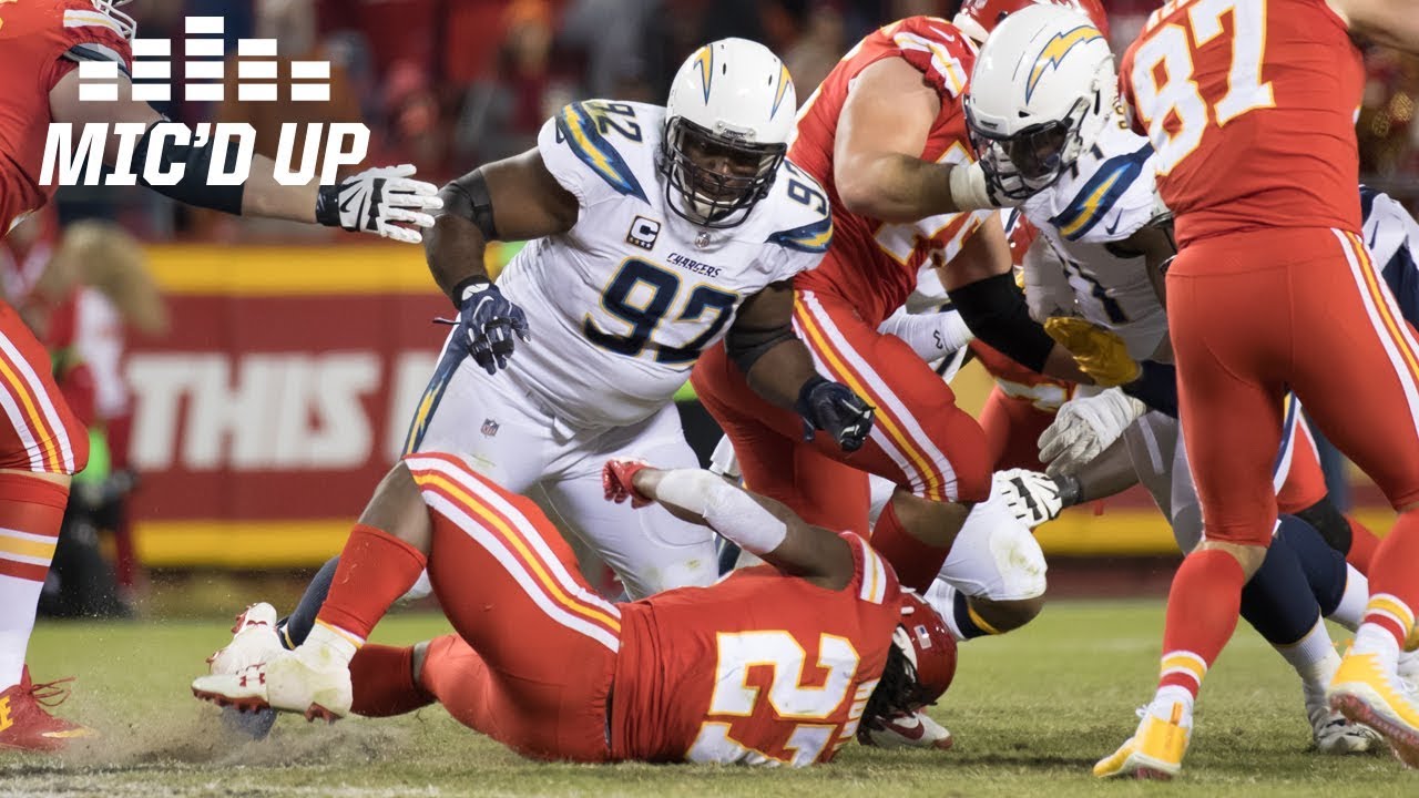 NFL Mic'd Up: Brandon Mebane vs. Chiefs | LA Chargers - YouTube