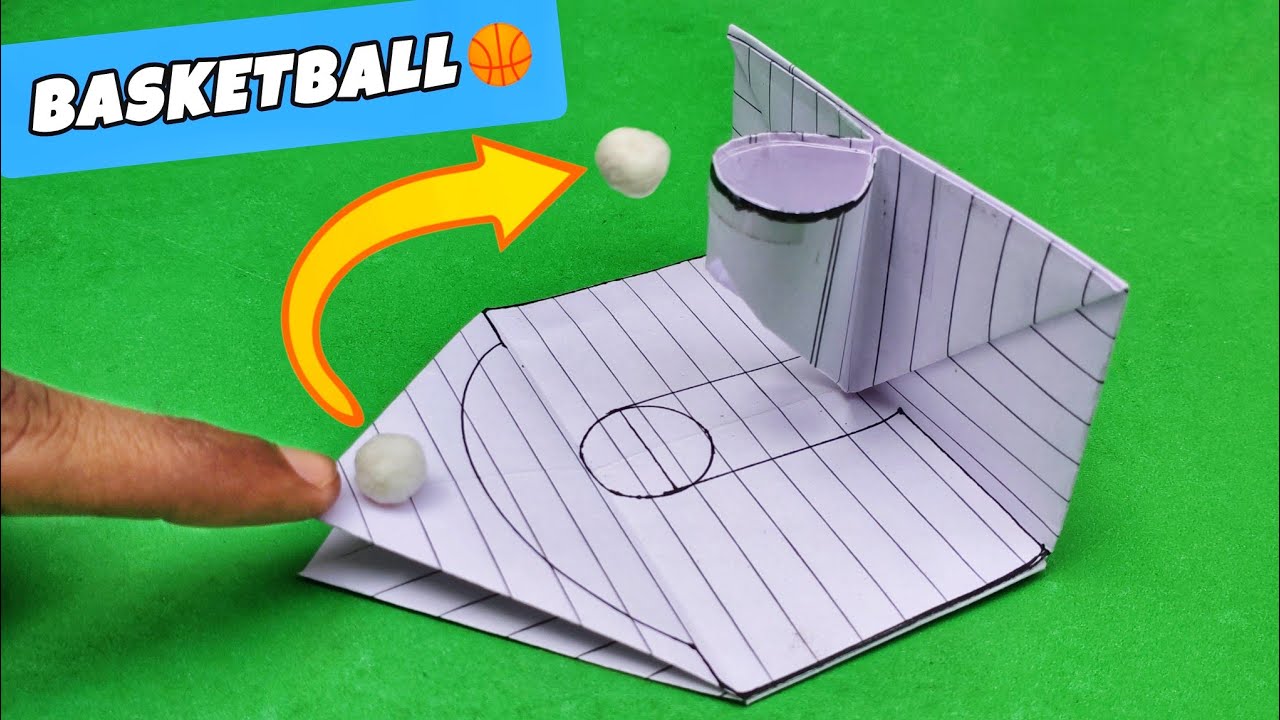Mini Basketball Playing Toy Making Easy | Top Easy Paper toy making at ...