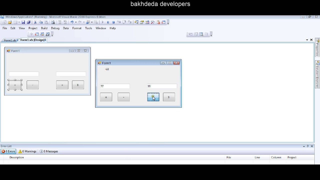 how to make calculator in vb8 - YouTube