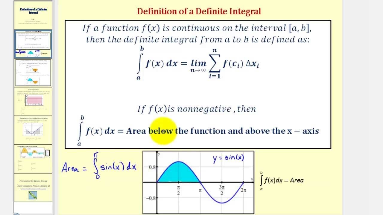 La Definici n De La Integral Definida YouTube