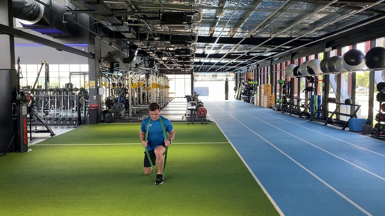 Resistance Band Series: Knee Dominant- Split Squat - YouTube