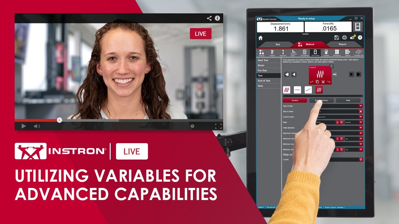 Instron® Live | Utilizing Variables for Advanced Capabilities - YouTube