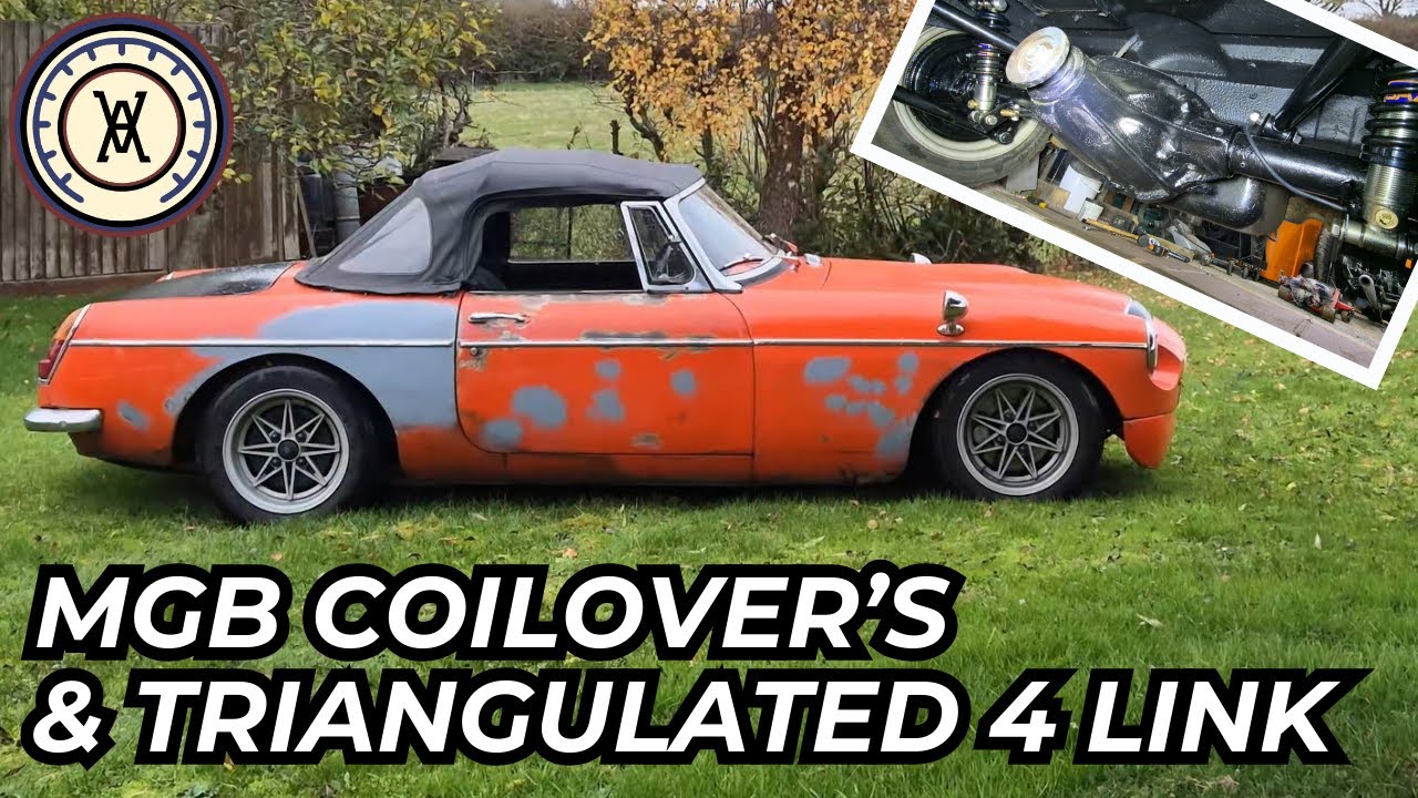 MGB Roadster Coilover Suspension & DIY 4 Link Triangulated Rear End ...