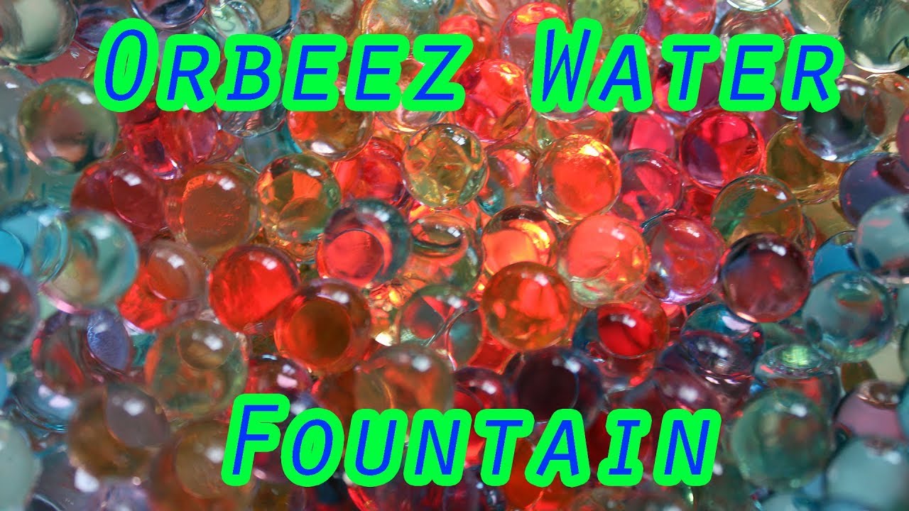 Orbeez water fountain experiment - water beads in water with a pump ...