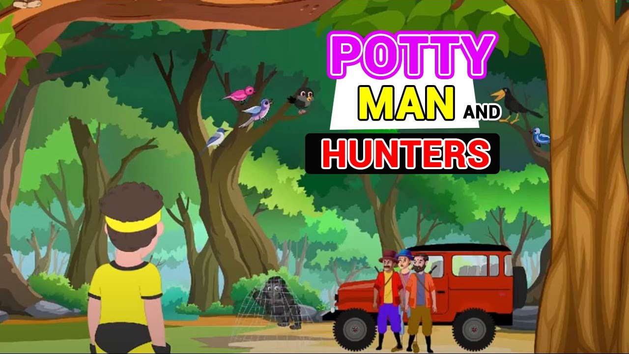 Potty Man and Hunters | Gagal Mancing | Gagal Berenang | Kartun Lucu ...