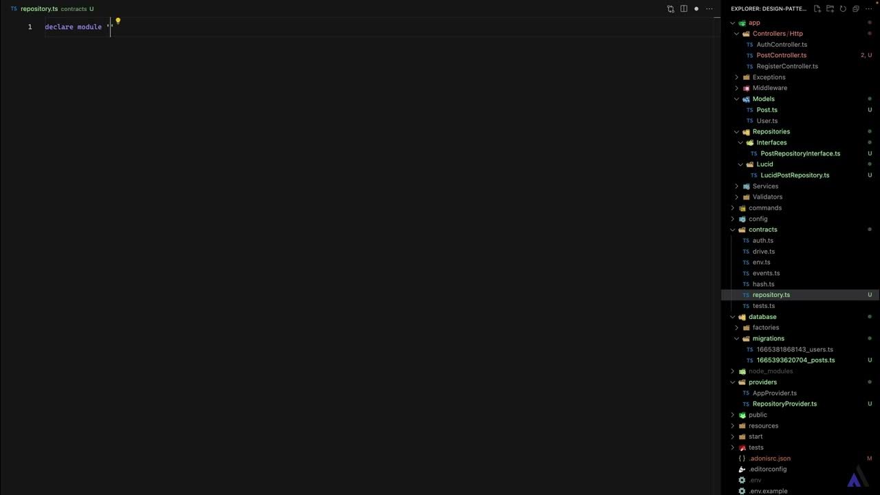 Design patterns in AdonisJS - Repository pattern #adonisjs - YouTube