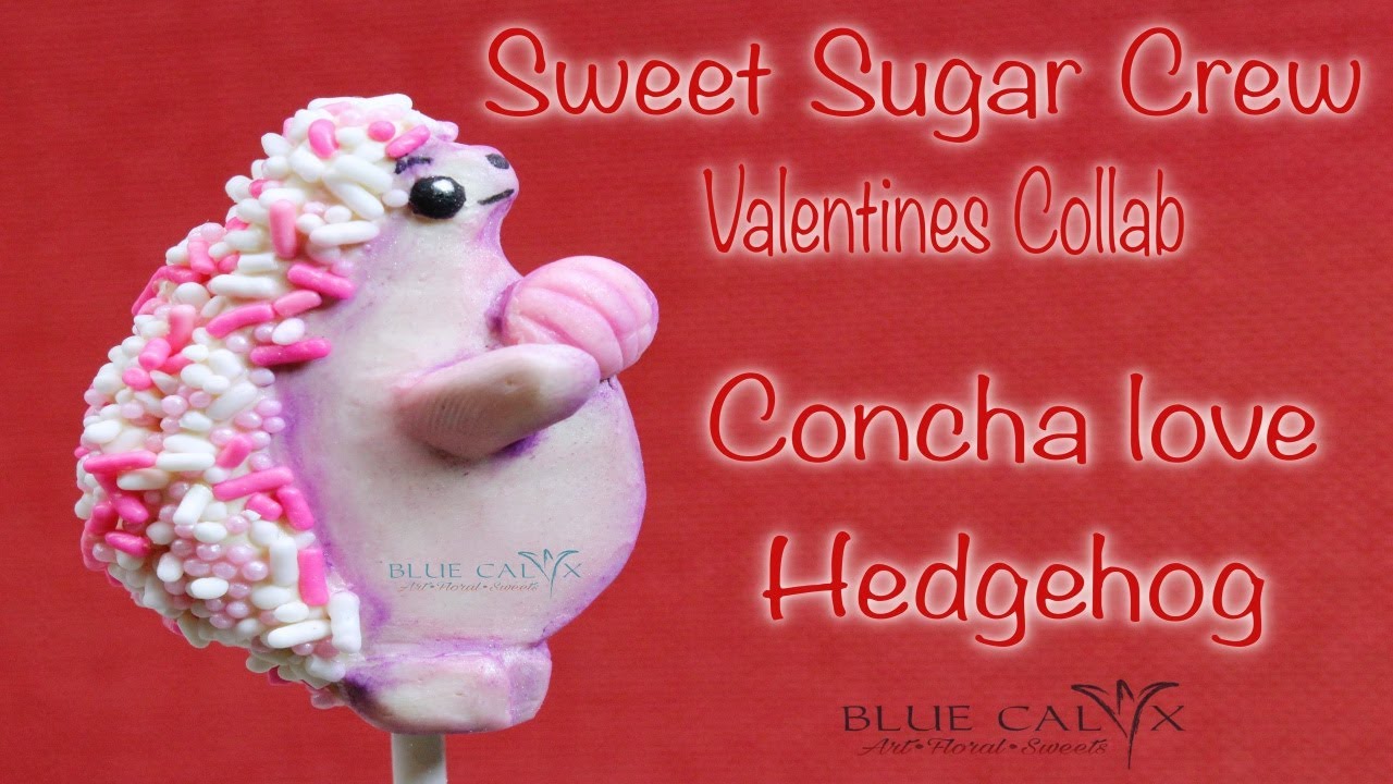 How to make a Valentines cake pop. Hedgehog Concha love - YouTube