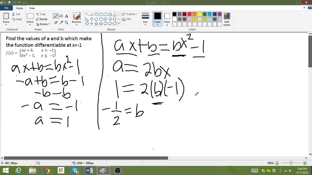 How to find values which make a piecewise function differentiable - YouTube