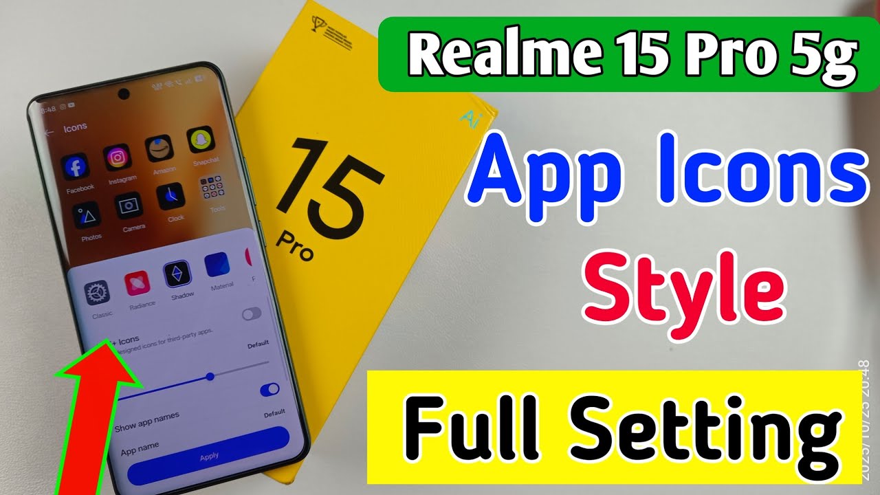 Realme 15 Pro 5g me icons setting, Realme 15 Pro me icon change kaise ...