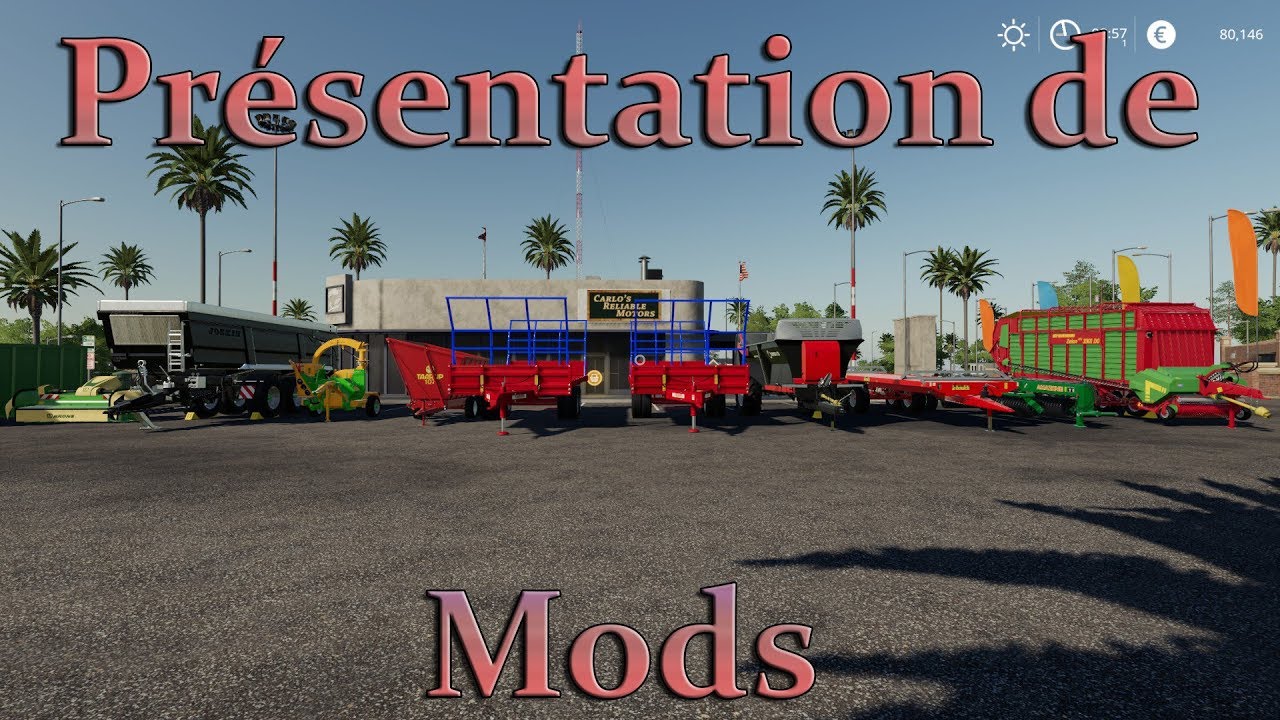 ( XBOX - PS4 - PC ) FS19 / Présentation de Mods - YouTube