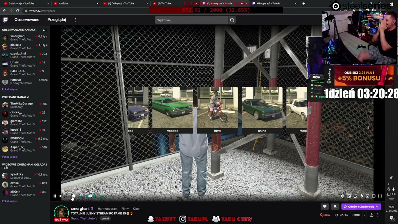 merghani pierwsze wejście na #77rp - YouTube