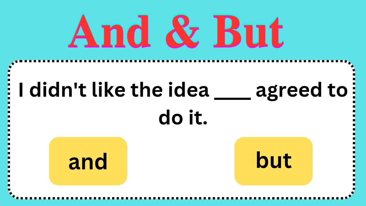 And & But quiz for Beginners | Conjunction quiz | English Trial | # ...