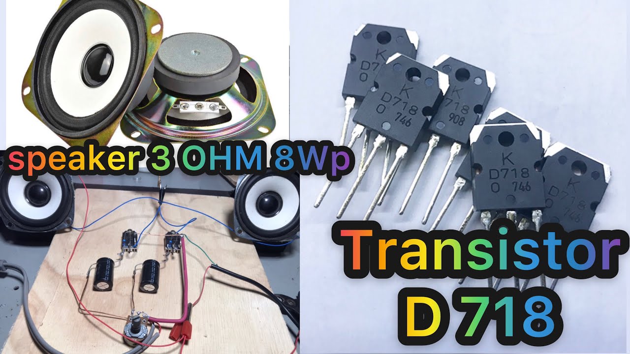 Stereo Audio Amplifier Using Two D718 Transistors - YouTube