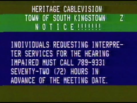Cable TV Channel Scan 9/19/92 (TCI Cablevision Charlestown, Rhode ...
