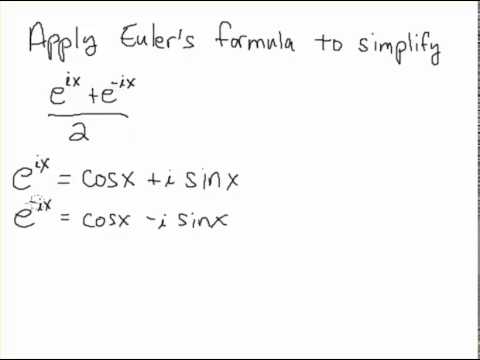 Cosine as a Combination of Complex Exponentials - YouTube