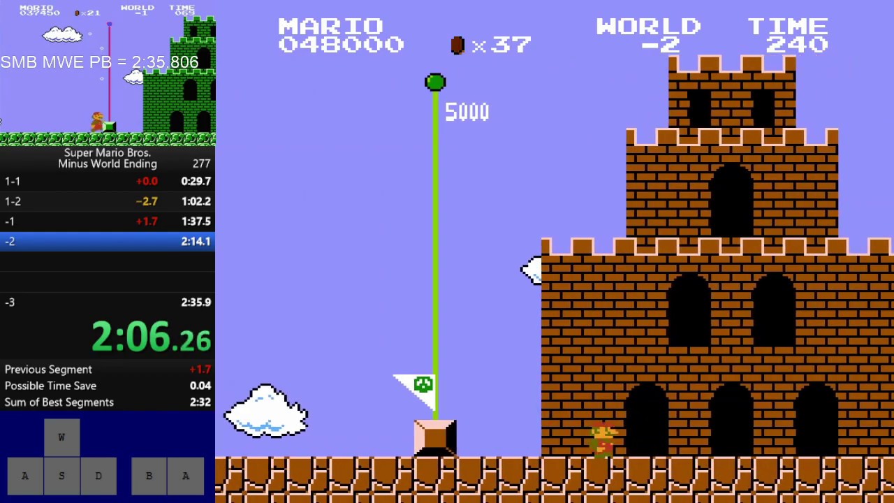 How do you get to the negative world in Super Mario Bros? - mopaclicks
