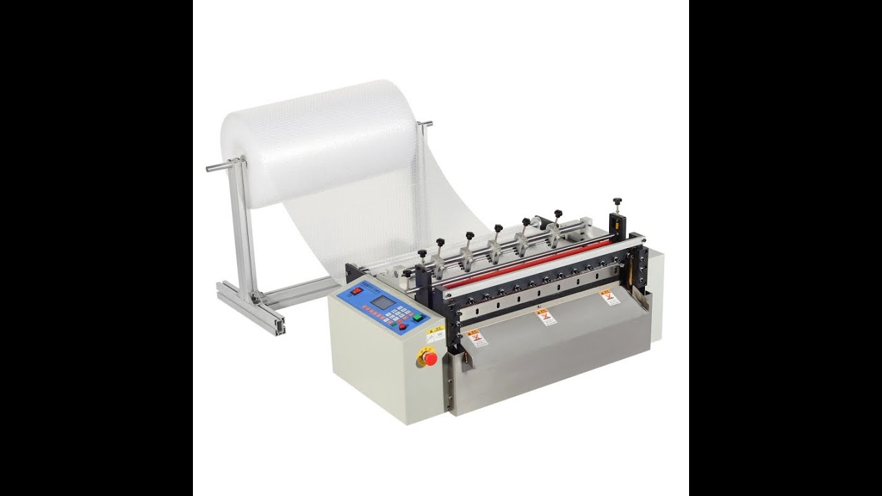Automatic EPE Foam Bubble Film DTF Roll to Sheet Cutting Machine - YouTube