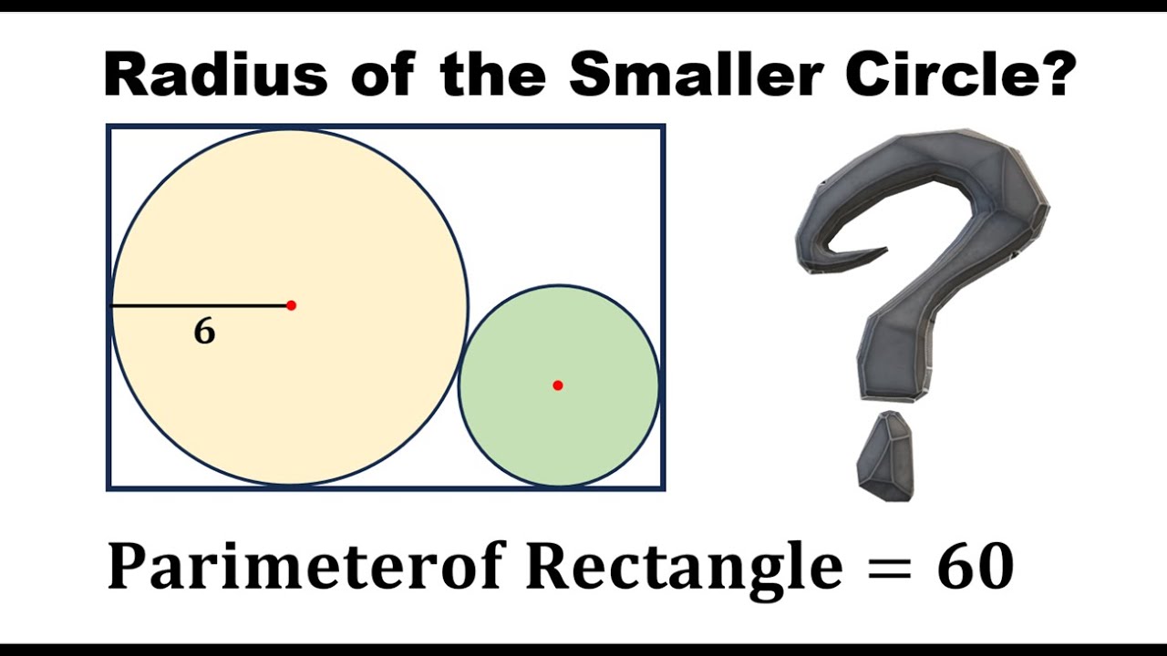 A circle tangent to the other circle and rectangle - YouTube