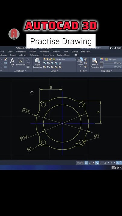 autocad 3d practise drawing - YouTube