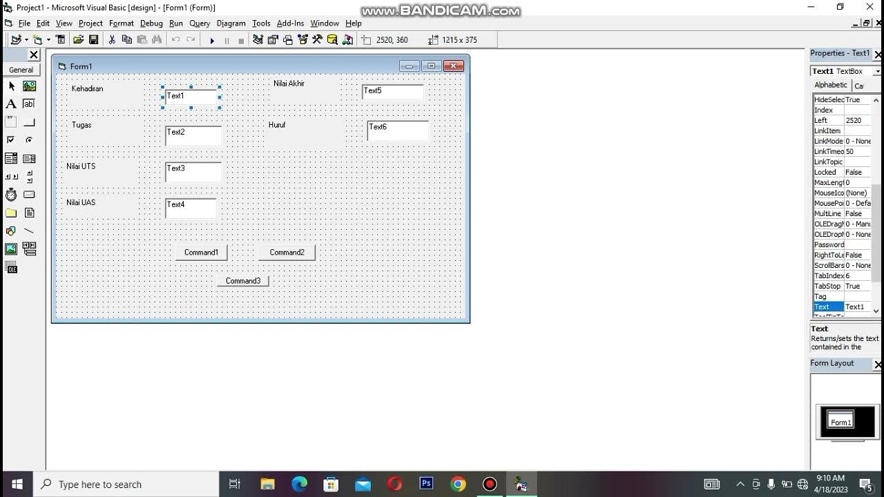 tugas membuat video tampilan visual basic - YouTube