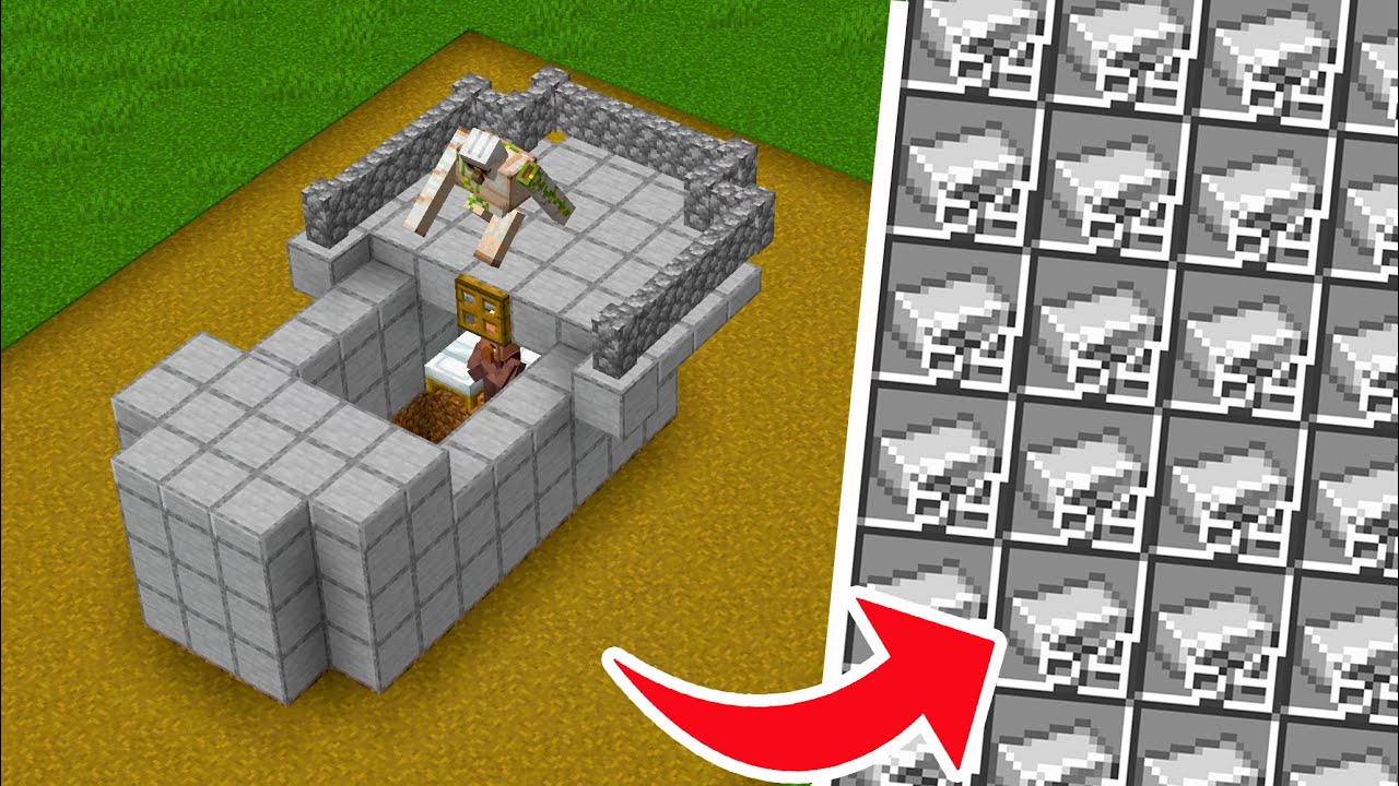 Minecraft Iron Farm 1.14 - 1.21.8+ - BEST DESIGN - YouTube