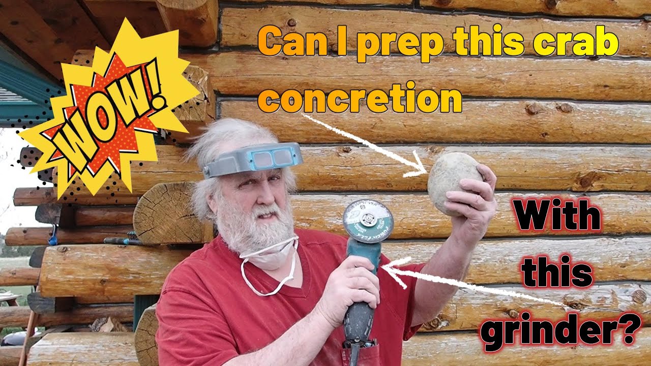 Prepping a Fossil Crab with a Grinder!!! WTH!!! - YouTube