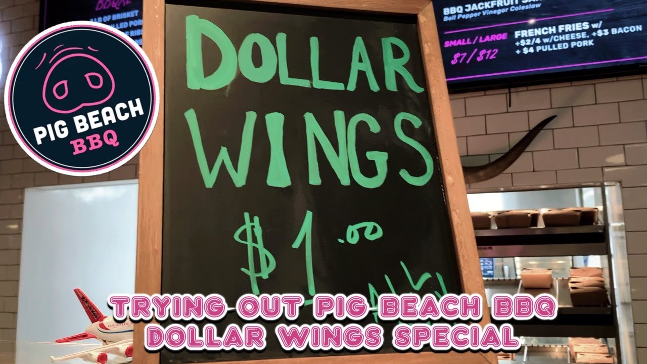 PIG BEACH BBQ *DOLLAR WINGS SPECIAL* 😋 QUEENS NY - YouTube