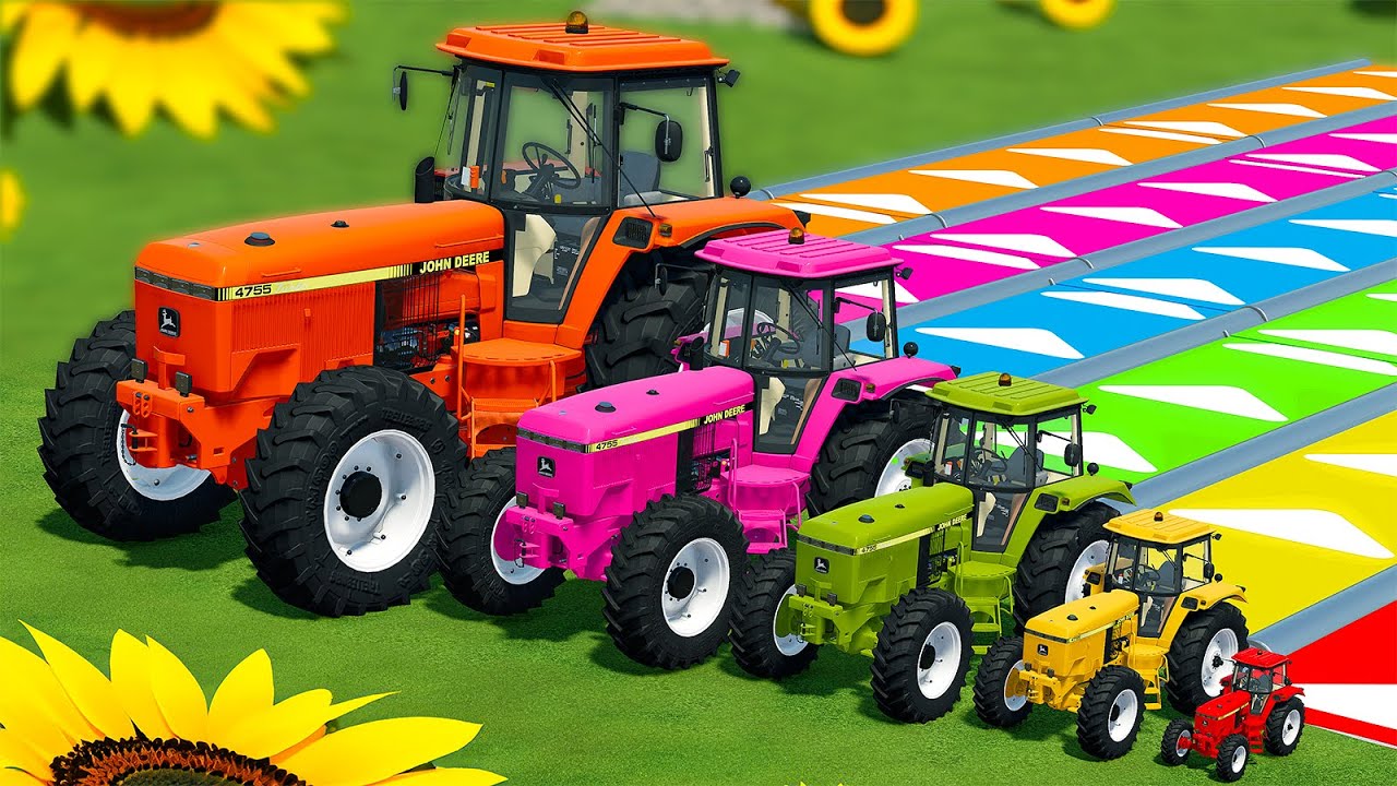 SMALL TO GIANT TRACTORS TRANSPORTING TRAILERS FULL OF CHAFF - Farming ...