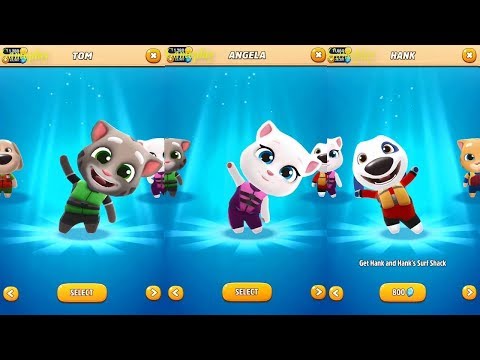 Talking Tom Jetski 2 Android Gameplay- Talking Angela VS Talking Tom VS Talking Hank