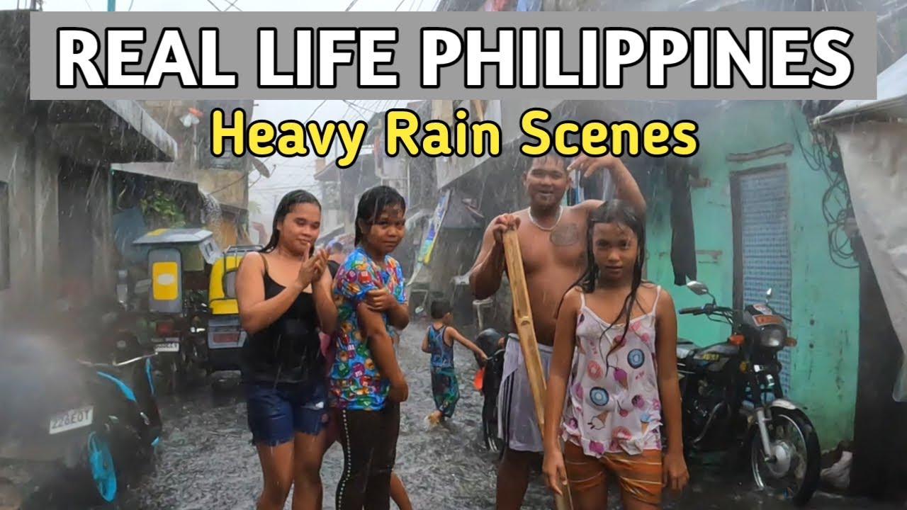 WALKING under HEAVY RAIN to See the Rain Celebration in Zone 2 Bulan ...