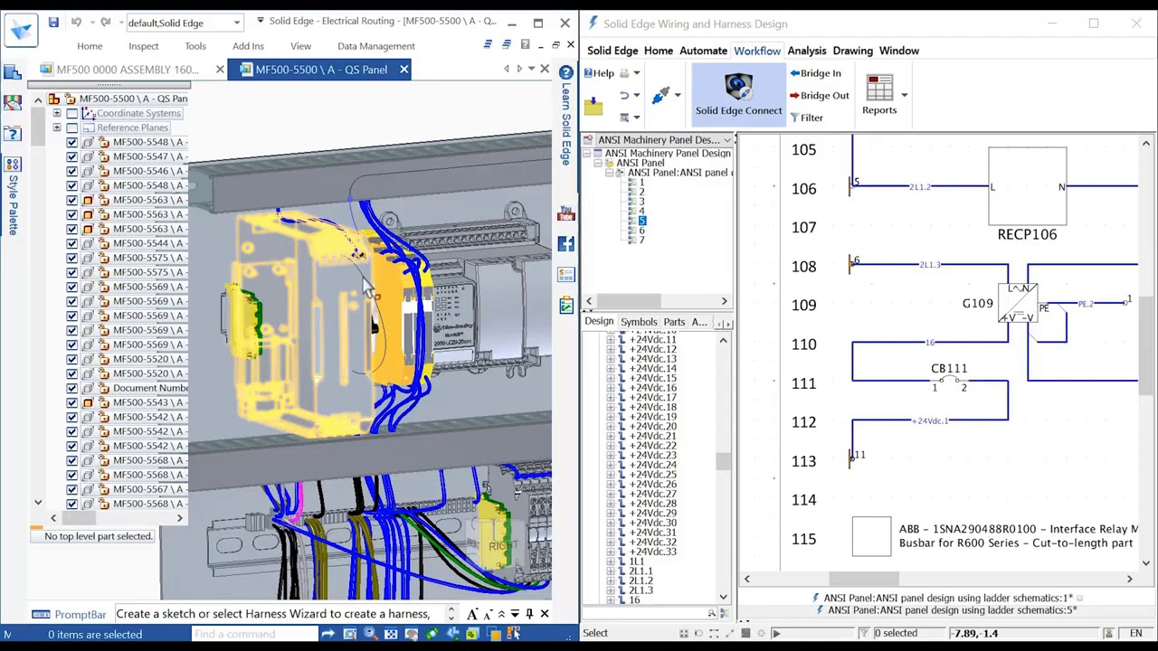 Solid Edge Wiring and Harness Design - YouTube
