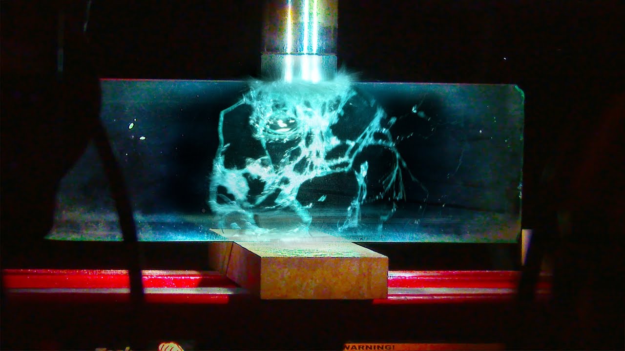 Glass Breaking at 800,000 FPS - Ultra Slow Motion - YouTube