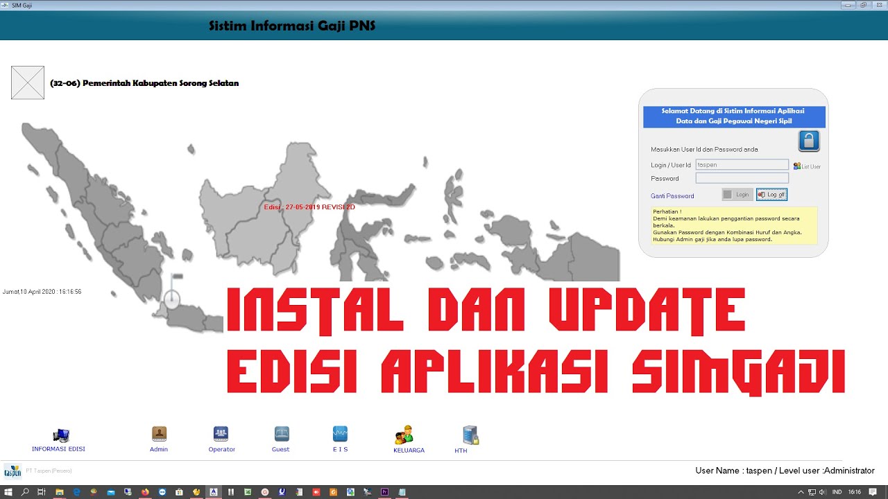 Tutorial instal dan update edisi aplikasi Simgaji - YouTube