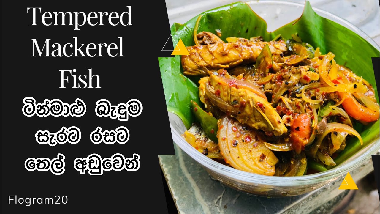 ටින්මාළු රසට තෙල්දාමු | Tempered Mackerel fish | Saman Thel dala ...