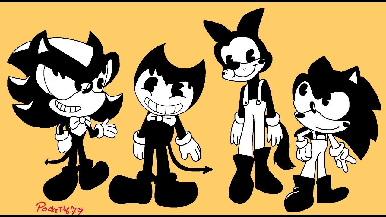 Bendy and Ink Machine-Version Shadow and Sonic - YouTube