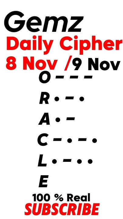 Gemz Daily Cipher Morse Code 8 Nov & 9 November 2024 | Unlock Today’s Code & Rewards! # ...