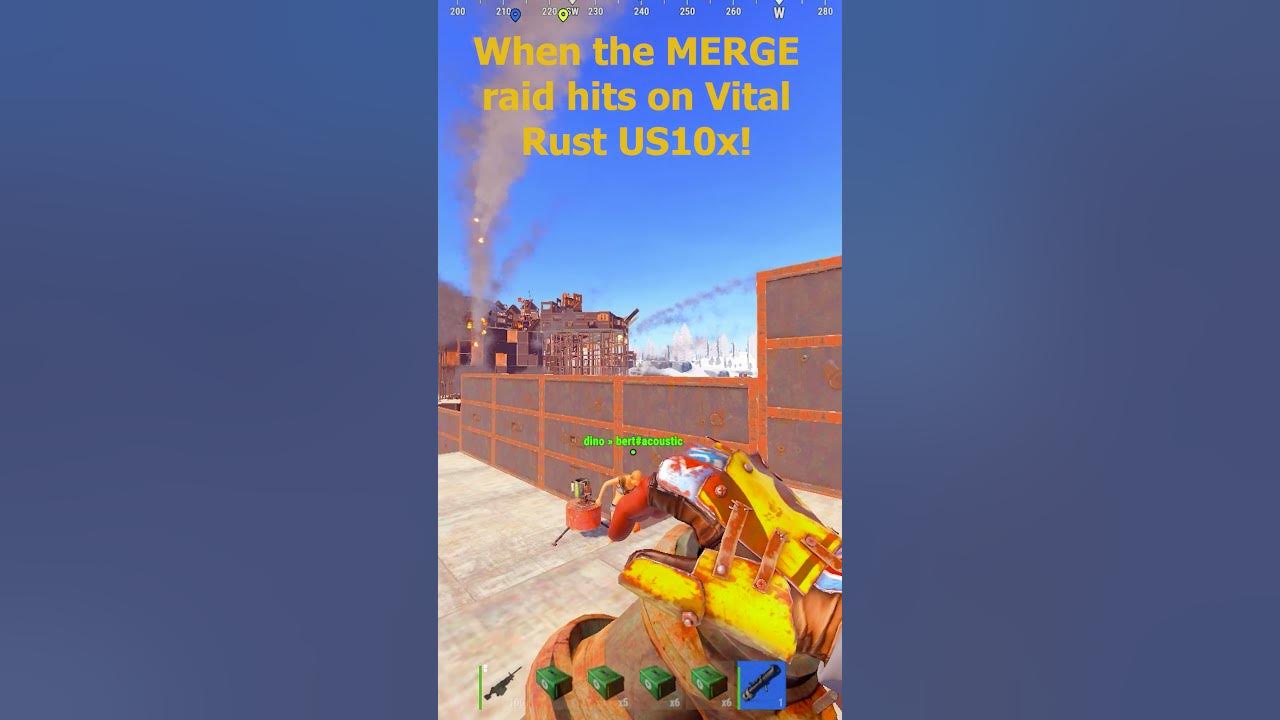 When the MERGE raid hits on Vital Rust US10x! - YouTube