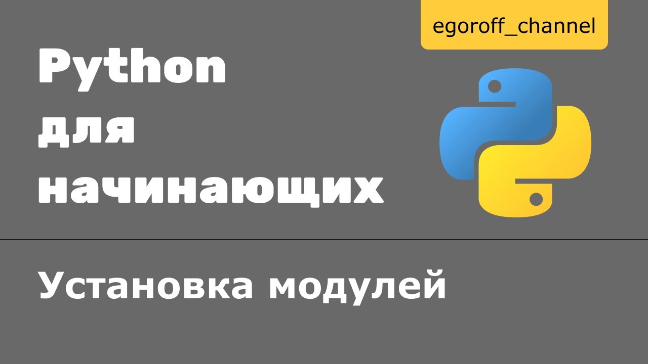 55 Установка модулей в Python Установка пакета Python Установка