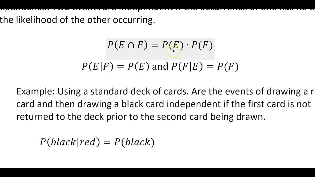 6.4 Conditional Probability, Venn Diagram, and Independent Events - YouTube