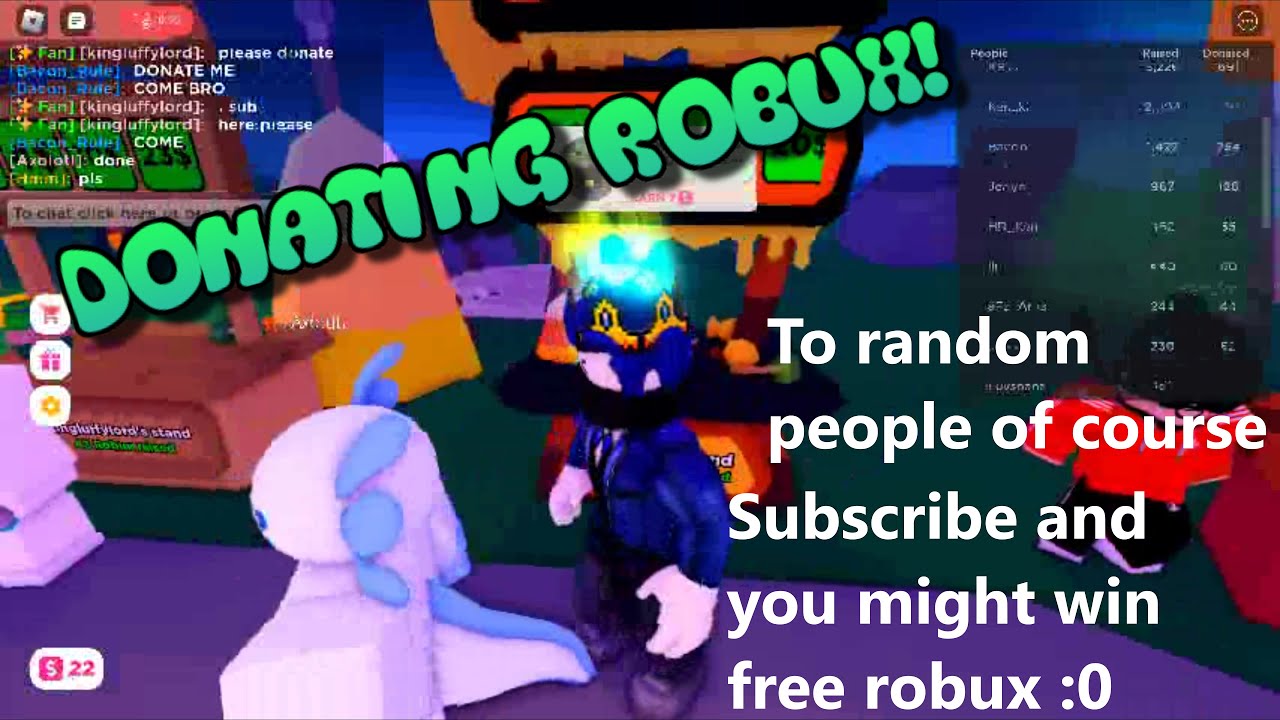Giving free robux giveaway to random person🥳 - YouTube