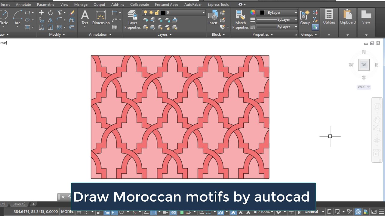 Draw Moroccan motifs by autocad - YouTube
