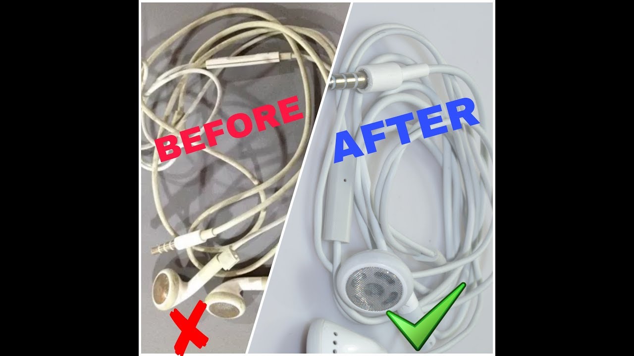 How to Clean Dirty Earphones Wire at Home - YouTube