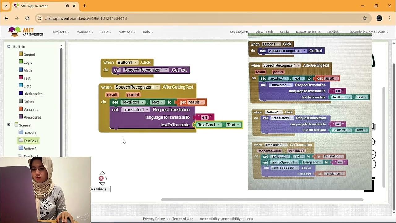 Cara cepat dan mudah membuat aplikasi Translator, menggunakan MIT App ...