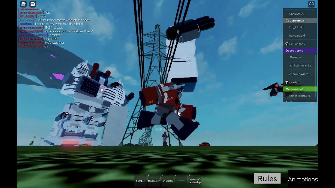 a normal game of roblox transformers place - YouTube