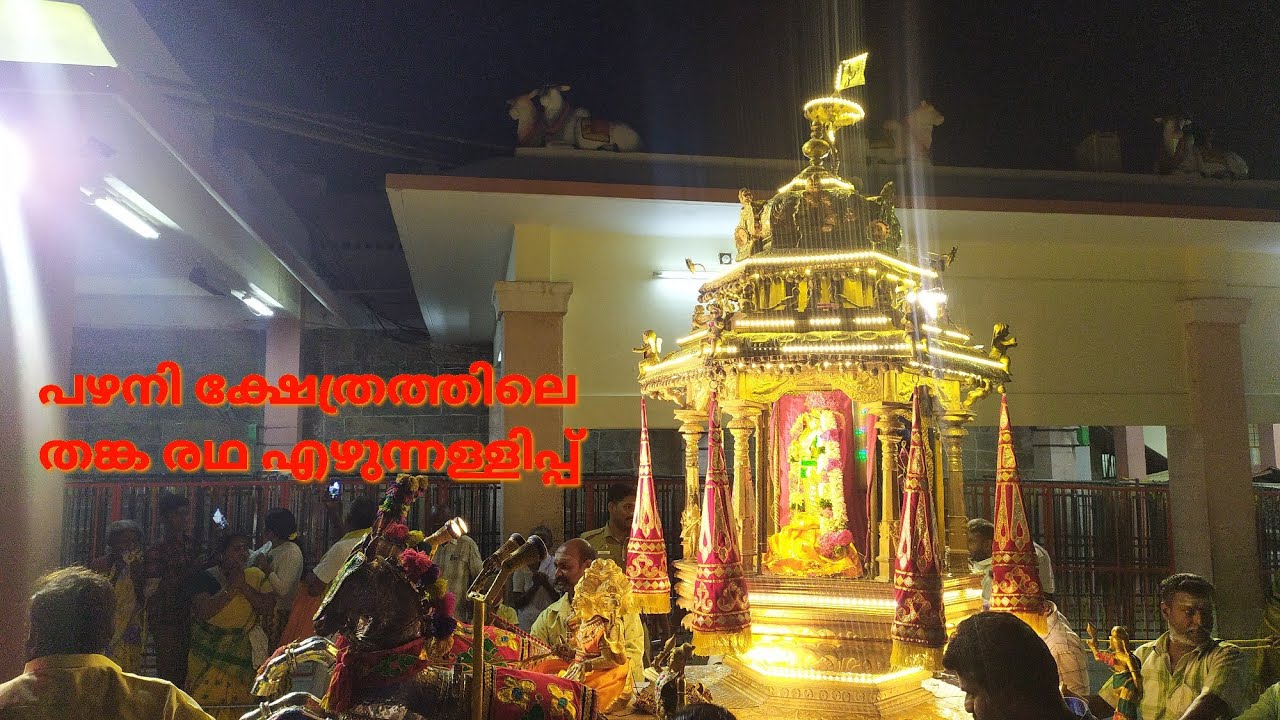 palani dandayudhapani murugan temple, golden chariot, thanga ratham ...