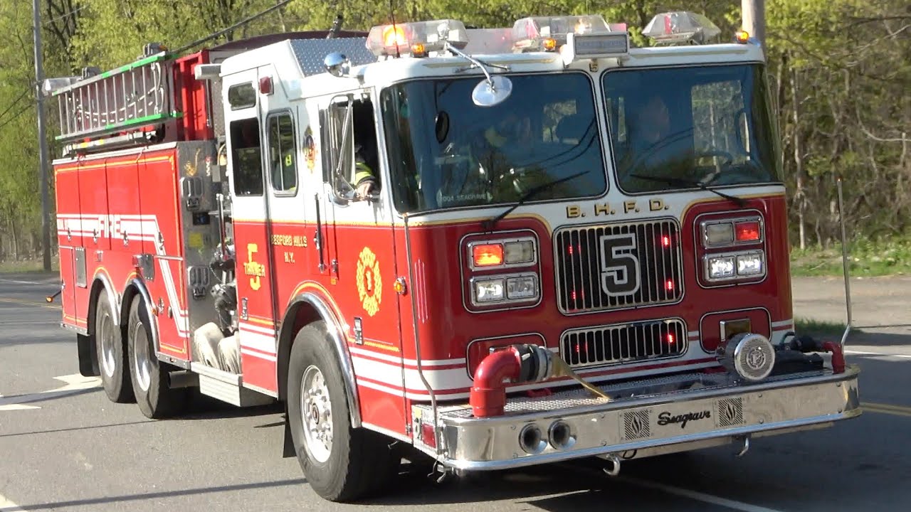 Bedford FD Engine 110, Car 2042, & Bedford Hills FD Tanker 5 Responding ...