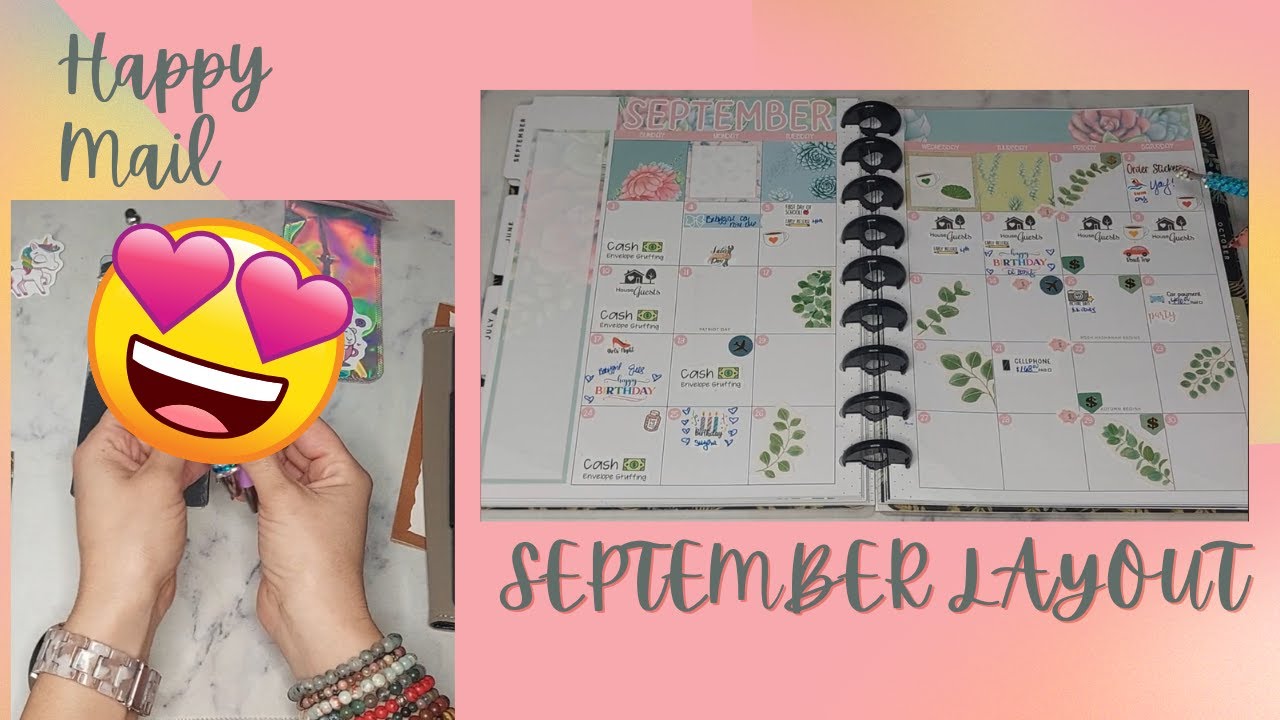 Happy Mail | September Layout | Yeah I know I'm late | #planning # ...